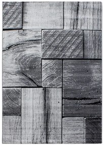 Ayyildiz, DOPRODEJ: 160x230 cm Kusový koberec Parma 9260 black, 160x230, šedá, chodba / předsíň