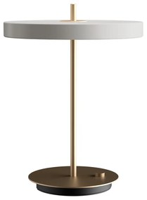 Bílá LED stmívatelná stolní lampa s kovovým stínidlem (výška 41,5 cm) Asteria Table – UMAGE