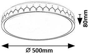 Rabalux 71304 - LED Stm. stropní svítidlo MALIN LED/48W/230V 3000-6500K + DO