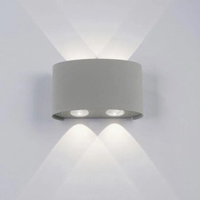 PN 9487-21 CARLO LED nástěnné svítidlo, venkovní osvětlení, stříbrná 3000K - PAUL NEUHAUS