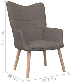 vidaXL Marketos Relaxační křeslo taupe textil