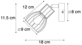 Moderní bodové světlo černé ocelové nastavitelné - Botu