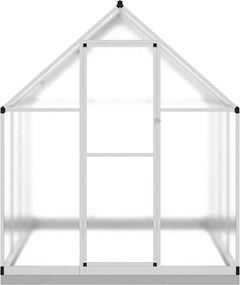 Skleník s podkladovým rámem stříbrný 224 x 169 x 202 cm hliník 3266323
