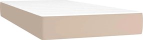 Box spring postel matrace a LED cappuccino 140x190cm umělá kůže 3270298