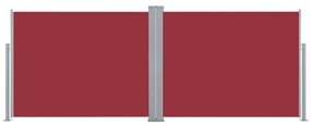 Zatahovací boční markýza / zástěna červená 140 x 1000 cm,  48489