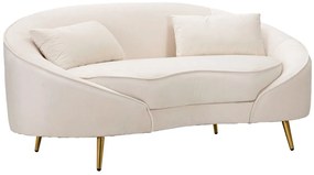Designová pohovka Yasmeen 148 cm krémová / zlatá