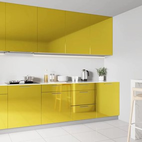 Samolepící tapeta na nábytek zlatá vysoký lesk 500 x 90 cm PVC 326149
