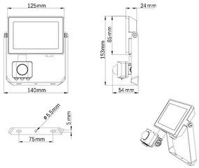 Philips - LED Venkovní reflektor se senzorem PROJECTLINE LED/20W/230V IP65 4000K