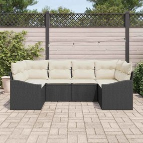 Set pohovek 6 ks Černá polyratan 3346857
