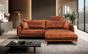 XXXLutz ROHOVÁ SEDAČKA, textil, rezavá MID.YOU - Sedací soupravy - 001574006203
