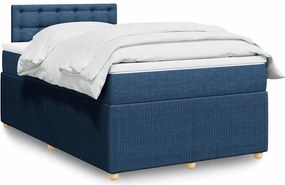 Box spring postel s matrací modrá 120x200 cm textil 3287443