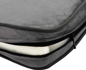 Pohovka pro psy šedá 81 x 43 x 31 cm plyš a umělá kůže 170953