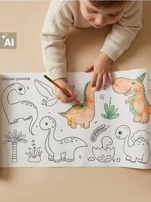 Sinsay - Oboustranná omalovánková role s motivem dinosaurů - černá