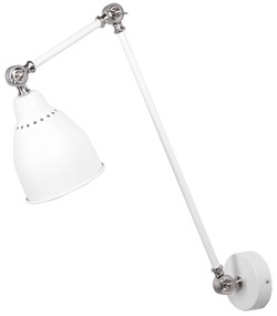Nástěnná lampa bílá/niklová  MISSISSIPPI L Beliani