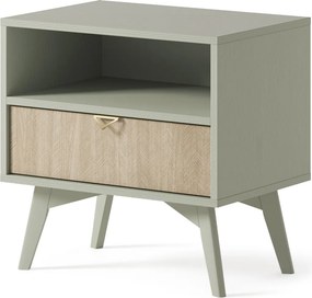 PSK Noční stolek NATURAL, Eukalyptus/Scandi 54 cm