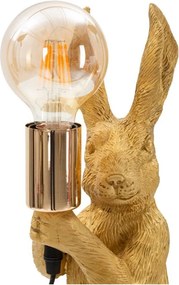 Stolní lampa ve zlaté barvě (výška 35,5 cm) Rubbit – Mauro Ferretti