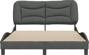 Rám postele bez matrace Hvar tmavě šedá 140 x 200 cm textil 3207773