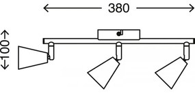 Briloner 2849-037 - LED Bodové svítidlo GOLD BASIC 3xGU10/5W/230V