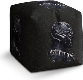Sablio Taburet Cube BLACK PANTHER z profilu Vesmír - 50x50x50 cm