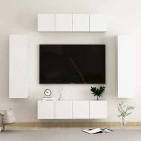 vidaXL 6dílný set TV skříněk kompozitní dřevo [3078979] Barva: Bílá