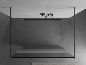 Mexen Kioto, sprchová zástěna Walk-In 110 x 200 cm, 8mm čiré sklo-námraza, grafitový profil, 800-110-002-95-35