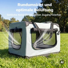 Přepravní box fudajo – 70 × 52 × 50 cm, šedá (63351)