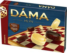 BONAPARTE DŘEVO Hra Dáma + Mlýn 2v1 *SPOLEČENSKÉ HRY* bn07697