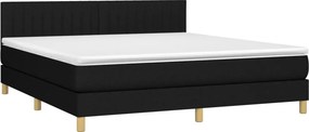 Box spring postel s matrací černá 160x200 cm textil 3140787