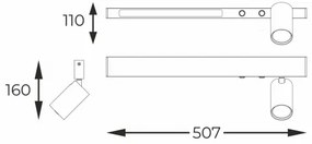 Zuma Line W230757202 - LED Bodové svítidlo MANNARI 1xGU10/5W/230V + LED/8W