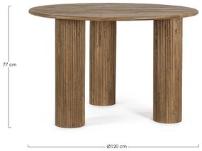 BIZZOTTO Jídelní stůl DACCA světlý ø120 cm 0747033