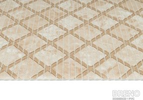 Breno Koupelnová pěnová předložka SOFTY-TEX 79834 béžové dlaždice, šíře 65 cm, Béžová