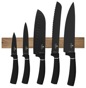 BERLINGERHAUS Sada nožů s magnetickým držákem 6 ks Matte Black Collection BH-2885