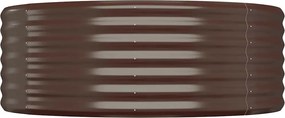 Vyvýšený záhon pozinkovaná ocel 507x100x36 cm hnědý 319010