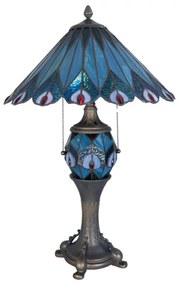 Stolní lampa Tiffany Peacock – 40x65 cm