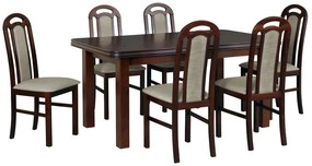 Drewmix Jídelní stůl WENUS 5 + doprava zdarma deska stolu přírodní dub, nohy stolu ořech