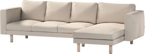 Potah na pohovku IKEA Norsborg 4-místná se šezlongem barva šedá látka pletený vzor