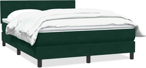 Box spring postel s matrací tmavě zelená 160x220 cm samet 3316074