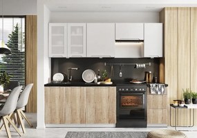 Casarredo - Komfort nábytek Kuchyně ZANZI180/240 dub halifax/bílá mat