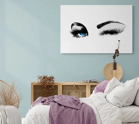Obraz mrkající ženské oči - 60x40 cm