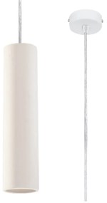 Bílé závěsné svítidlo s keramickým stínidlem ø 8 cm Santana – Nice Lamps
