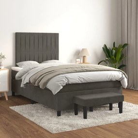 vidaXL Box spring postel s matrací 120 x 200 cm samet [3137954] Barva: Růžová