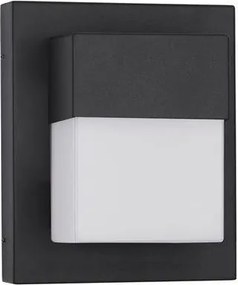 NV 9060205 Venkovní nástěnné svítidlo LETO černý hliník akrylový difuzor LED 10W 3000K 220-240V 120st. IP65 - NOVA LUCE