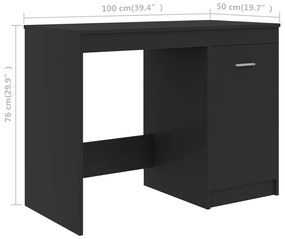 Psací stůl šedý 100 x 50 x 76 cm dřevotříska
