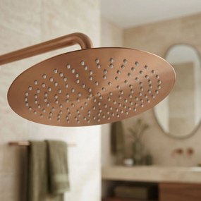 Rea Rea, kulatá dešťová sprchová hlavice, JS-P014BRG, 30cm, měděná matná, REA-P8605