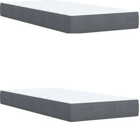 Box spring postel s matrací tmavě šedá 200x200 cm samet 3286403