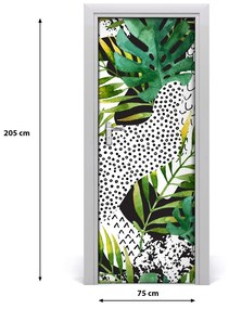 Samolepící fototapeta na dveře tropické listí 75x205 cm
