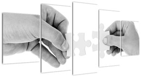 Černobílý obraz - puzzle