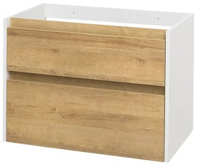 Mereo Mereo, Opto, koupelnová skříňka 81 cm, bílá, dub, bílá/dub, černá, CN931S