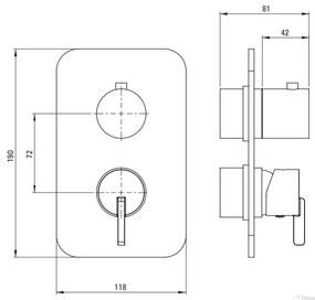 Deante External element, for mixer BOX