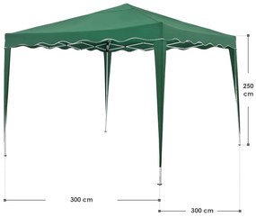 Juskys Zahradní stan Vivara 3x3m - zelená